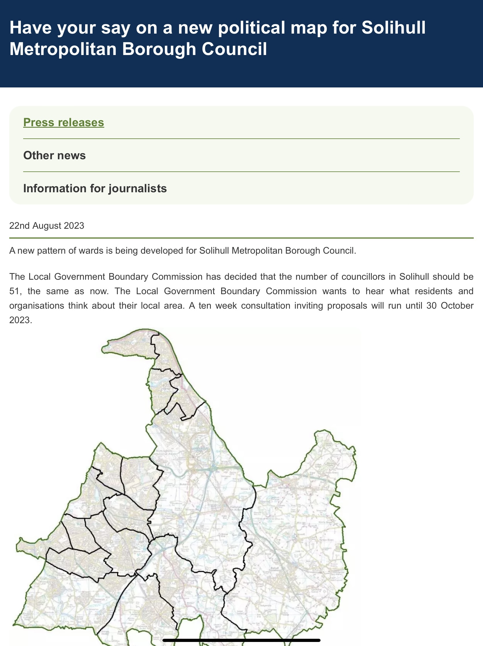 A NEW POLITICAL MAP FOR SOLIHULL MBC? – Ken Hawkins