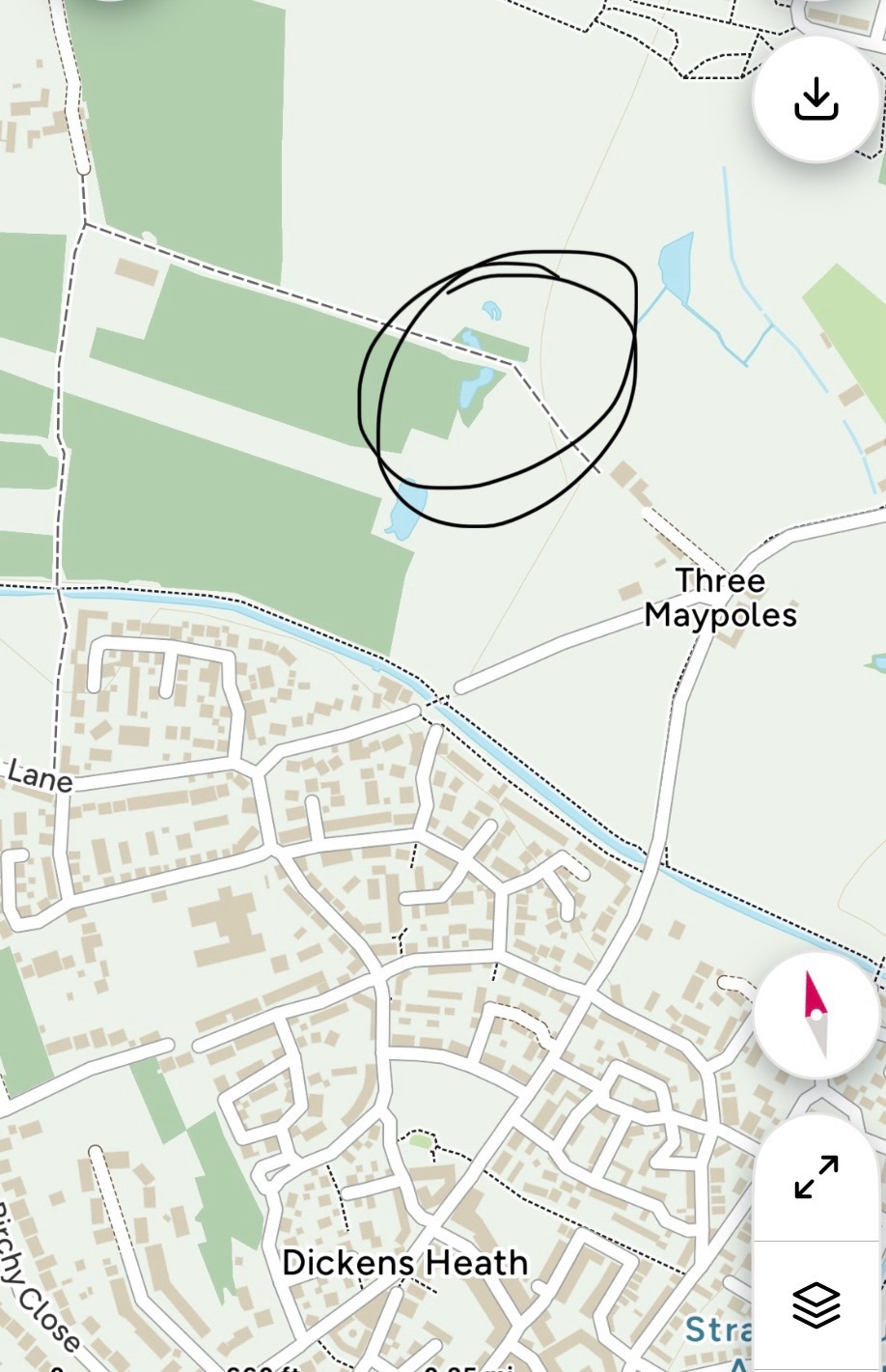 Bridle Path flooded – Dickens Heath – Ken Hawkins